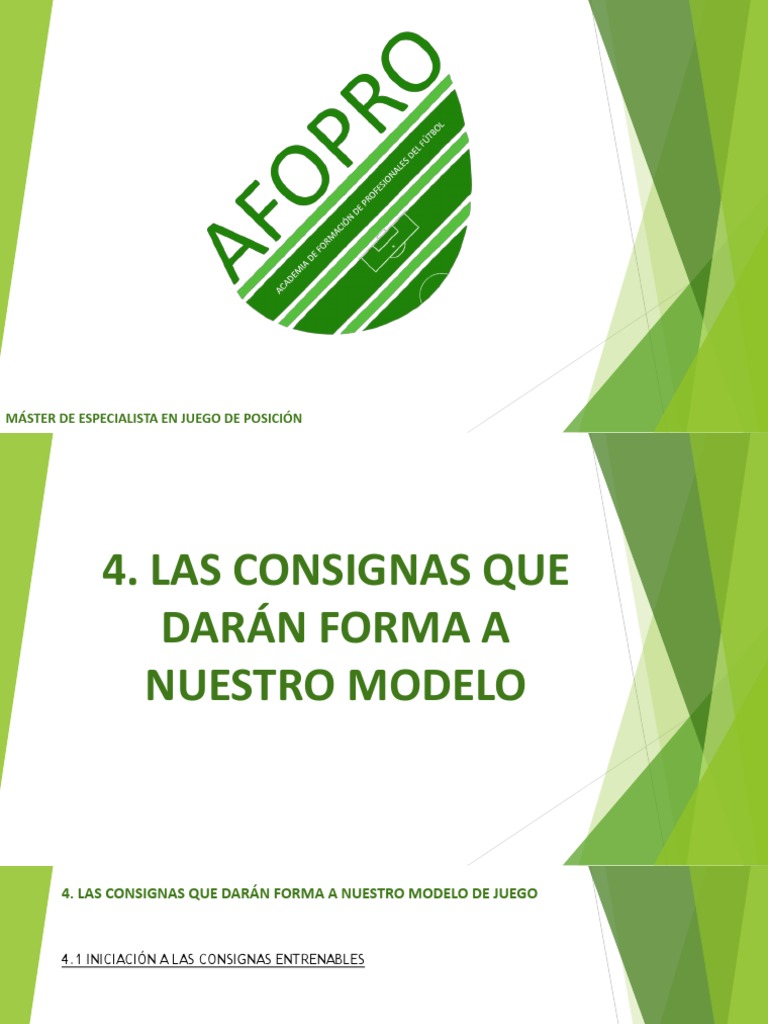 Tema 4. Las Consignas Que Darán Forma A Nuestro Modelo PDF | PDF