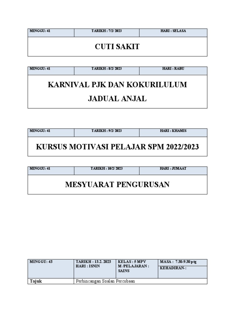RPH Minggu 42 | PDF