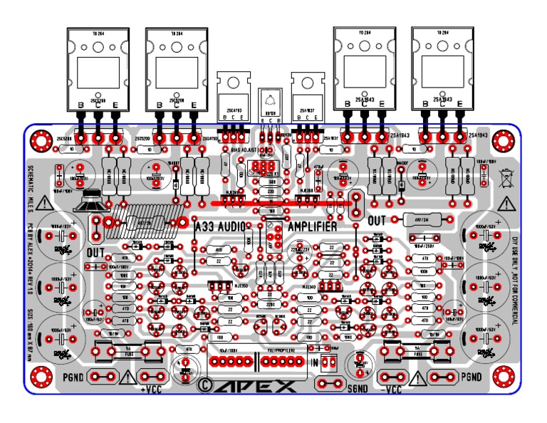 A33 Apex Amplifier PCB Top All PDF | PDF