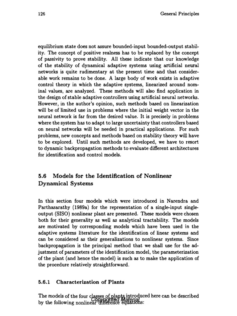 Unit 2 Neural Networks For Modelling and Control PDF | PDF