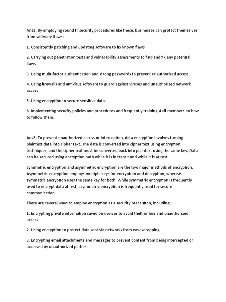 Key IT Security Procedures and Best Practices for Protecting Businesses ...