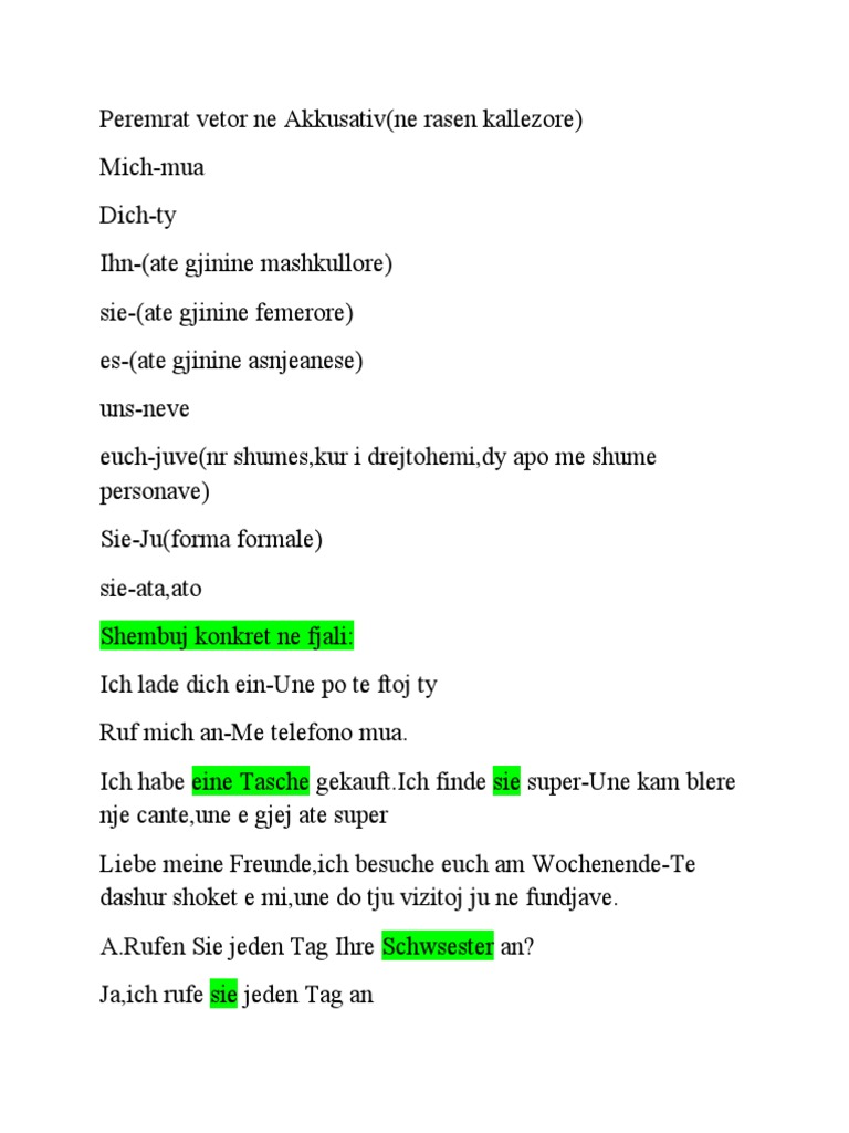 Peremrat Vetor Ne Akkusativ | PDF