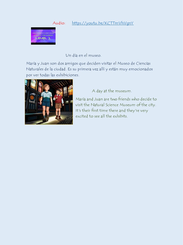 Title: Learn Spanish Level 1: A Day at The Museum (Reading With Audio ...