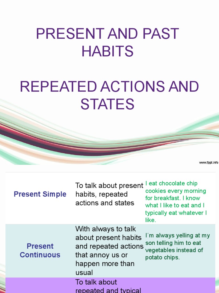 Present and Past Habits-Repeated Actions and States PDF | PDF | Syntax ...