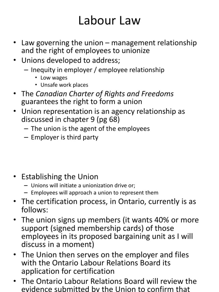 Lecture 10 - Labour Law | PDF Lecture 10 - Labour Law | PDF