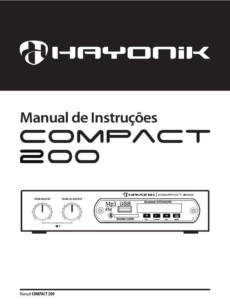 Manual do Amplificador COMPACT 200 | PDF