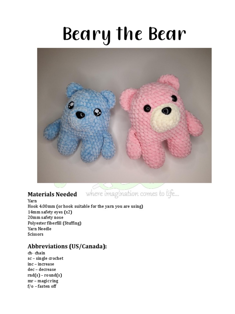 Beary The Bear PDF | PDF | Teaching Methods & Materials | Home & Garden