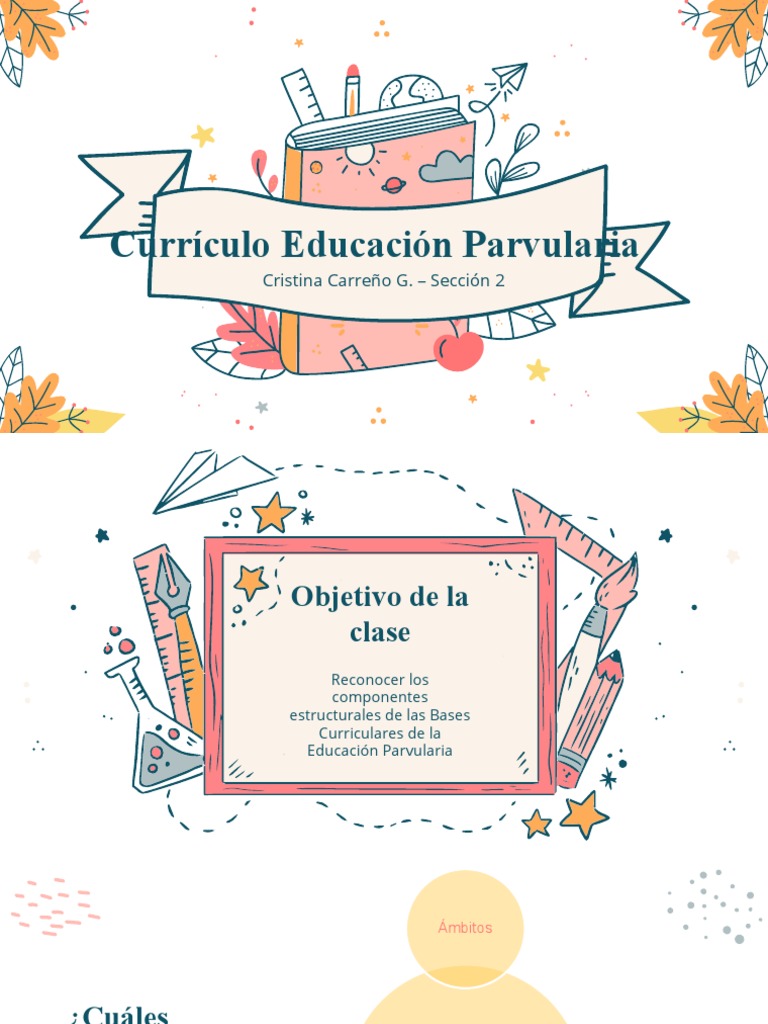 Currículo Educación Parvularia - Clase N°8 - Componentes de las BCEP ...