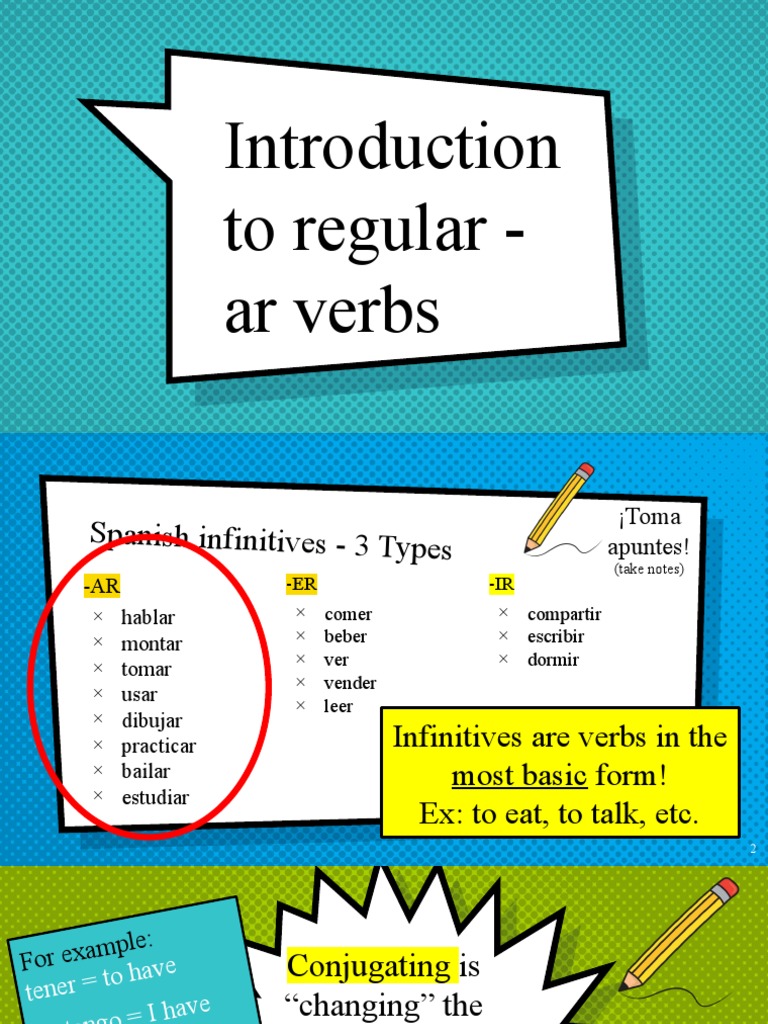 Intro Regular - AR Verbs | PDF