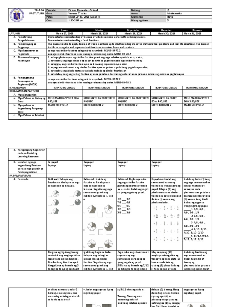 LessonExemplar Q3 W7 MATH2 VAN | PDF
