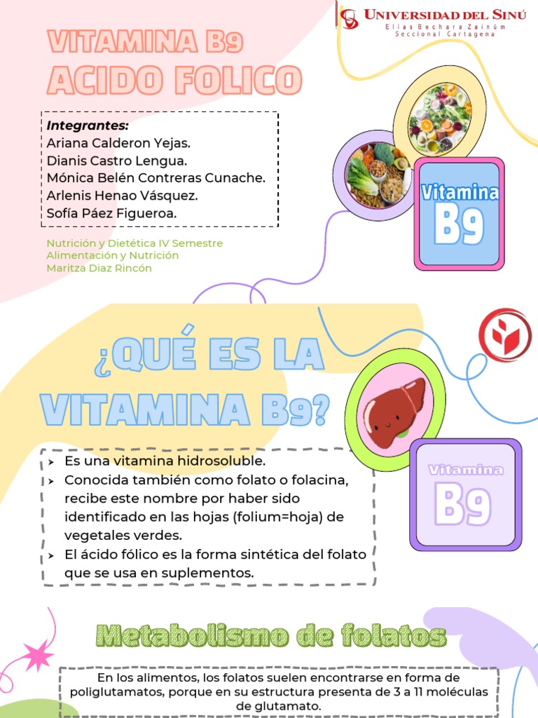 VITAMINA B9 ACIDO FOLICO Xoxo PDF | PDF | Medicina CLINICA | Especialidades Medicas
