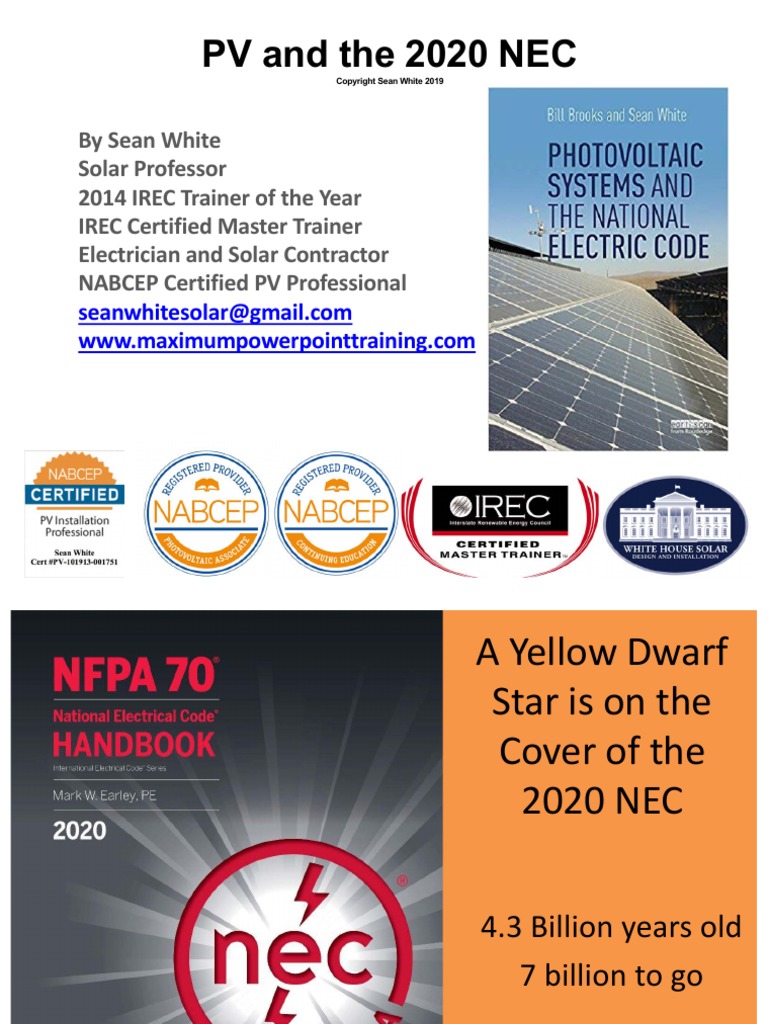 2020 NEC Slides For India Copyright Sean White - Reduced PDF | PDF