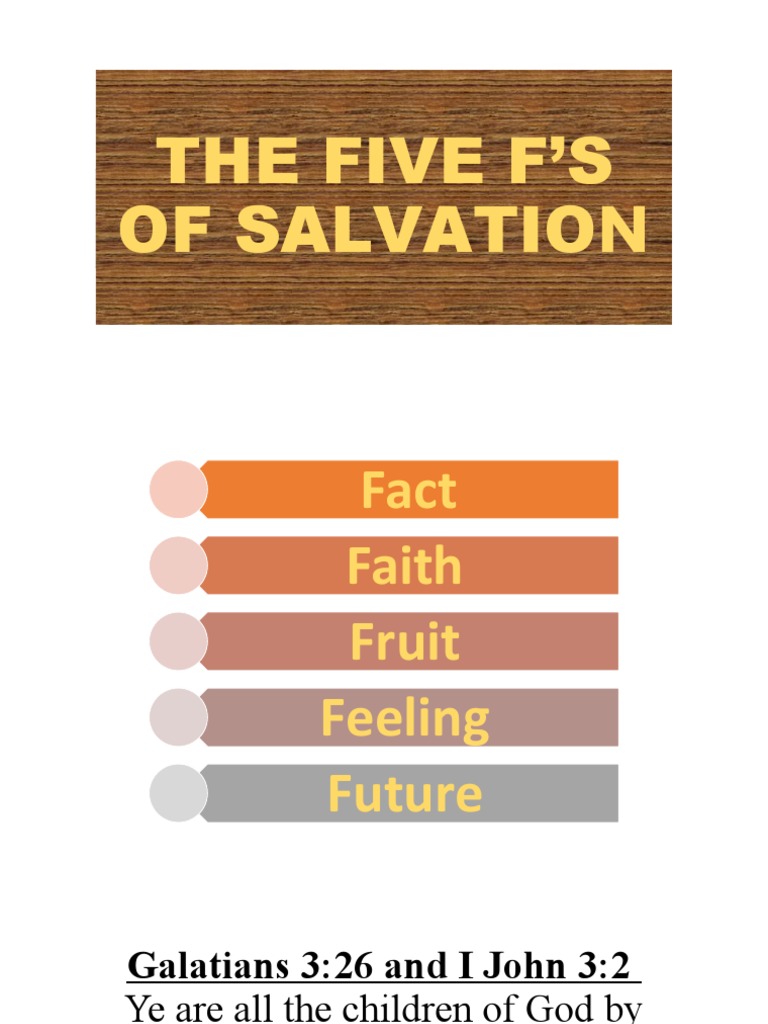 The Five F's of Salvation | PDF