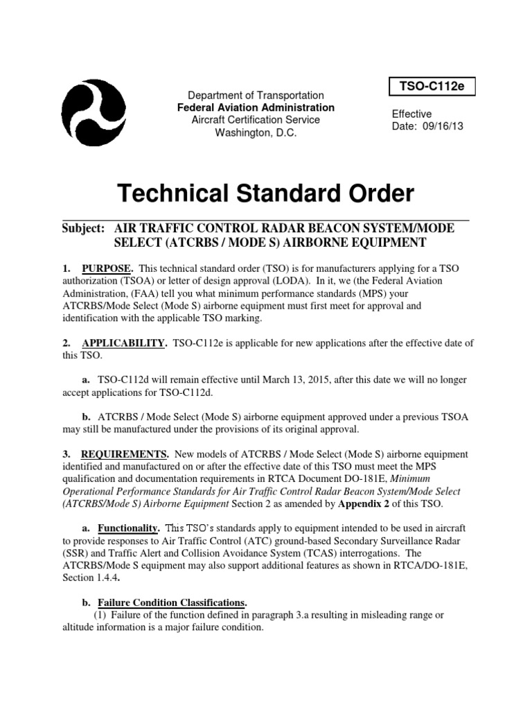 TSO C112e PDF | PDF