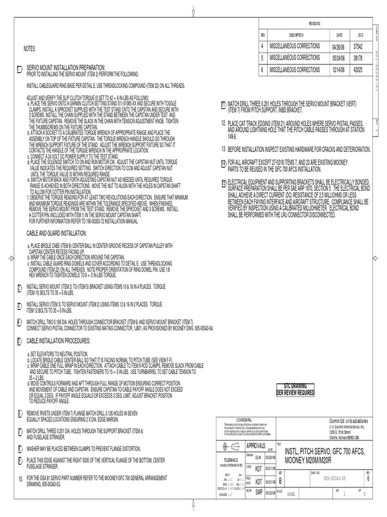 G1000 Mooney Installation, PitchServoGFC700AFCS PDF | PDF