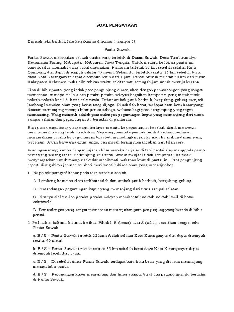 Soal Pengayaan | PDF