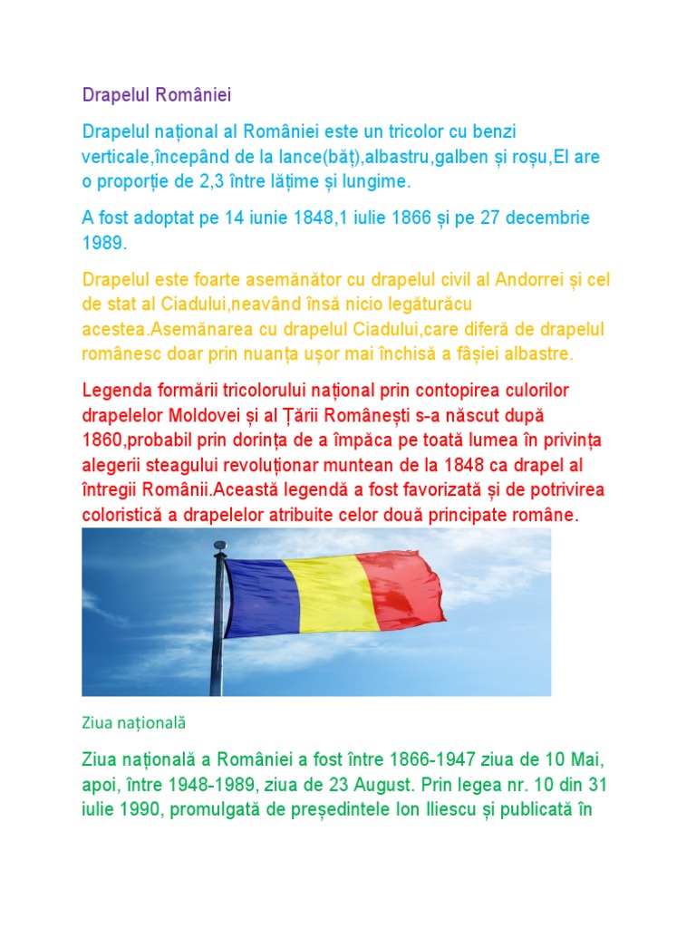 Drapelul României | PDF