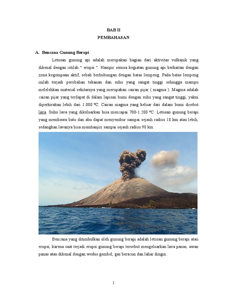 Bab Ii Pembahasan A. Bencana Gunung Berapi | PDF | Sains & Matematika