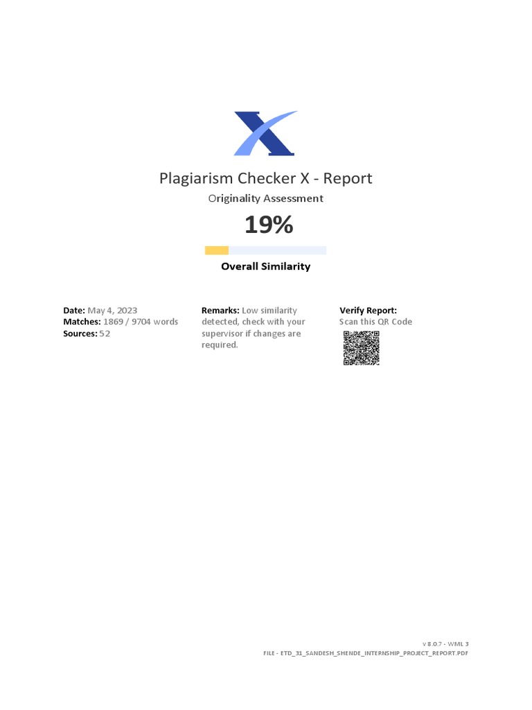 Sandesh Plag Report PDF | PDF | Databases | Microsoft Sql Server