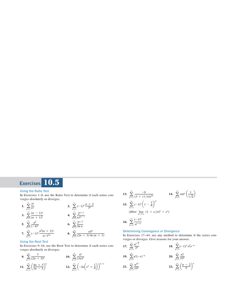 9 - Absolute Convergence-The Ratio and Root Tests PDF | PDF | Teaching ...