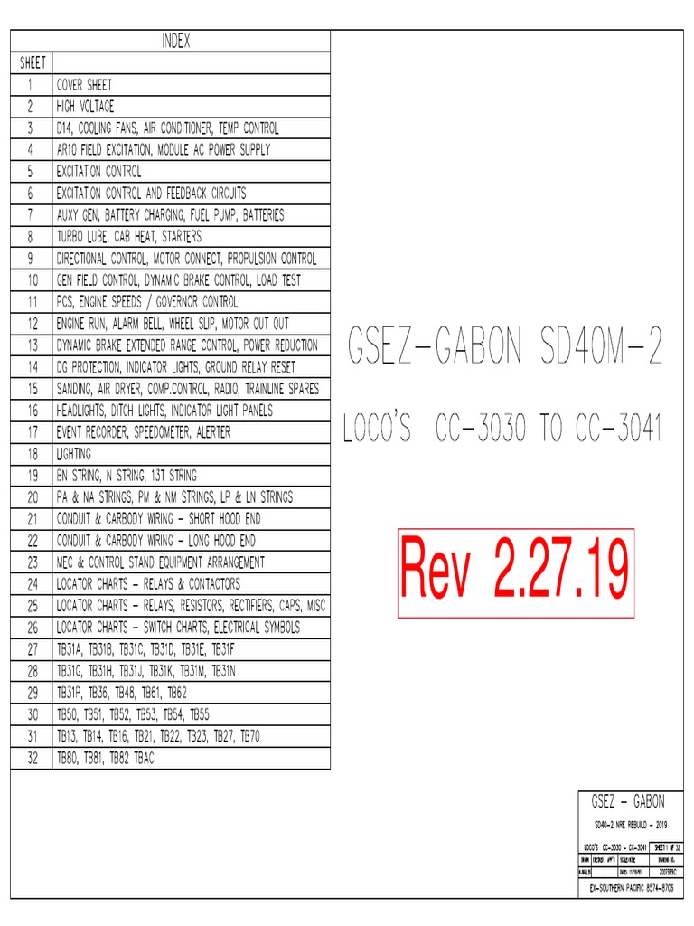 Sd40-2 Schematic PDF | PDF