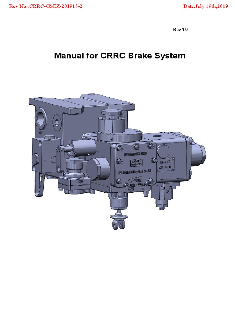 Manual for CRRC Brake System: A Technical Guide to the Components ...