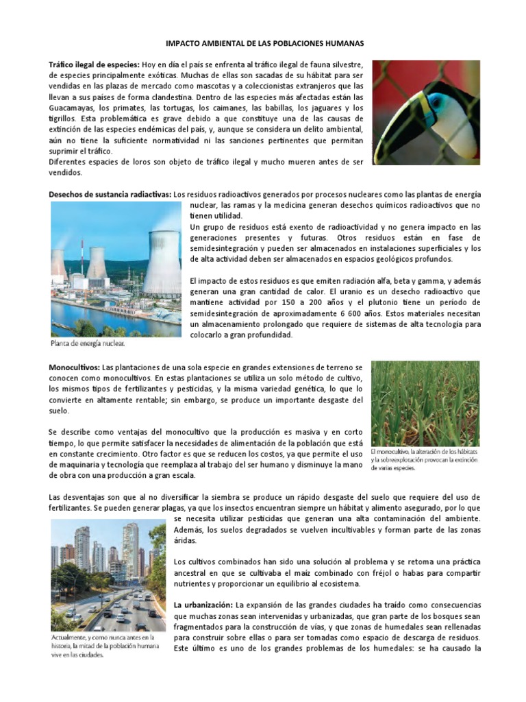 Clase Ambiental 10º Impacto de Las Pobl Humanas | PDF