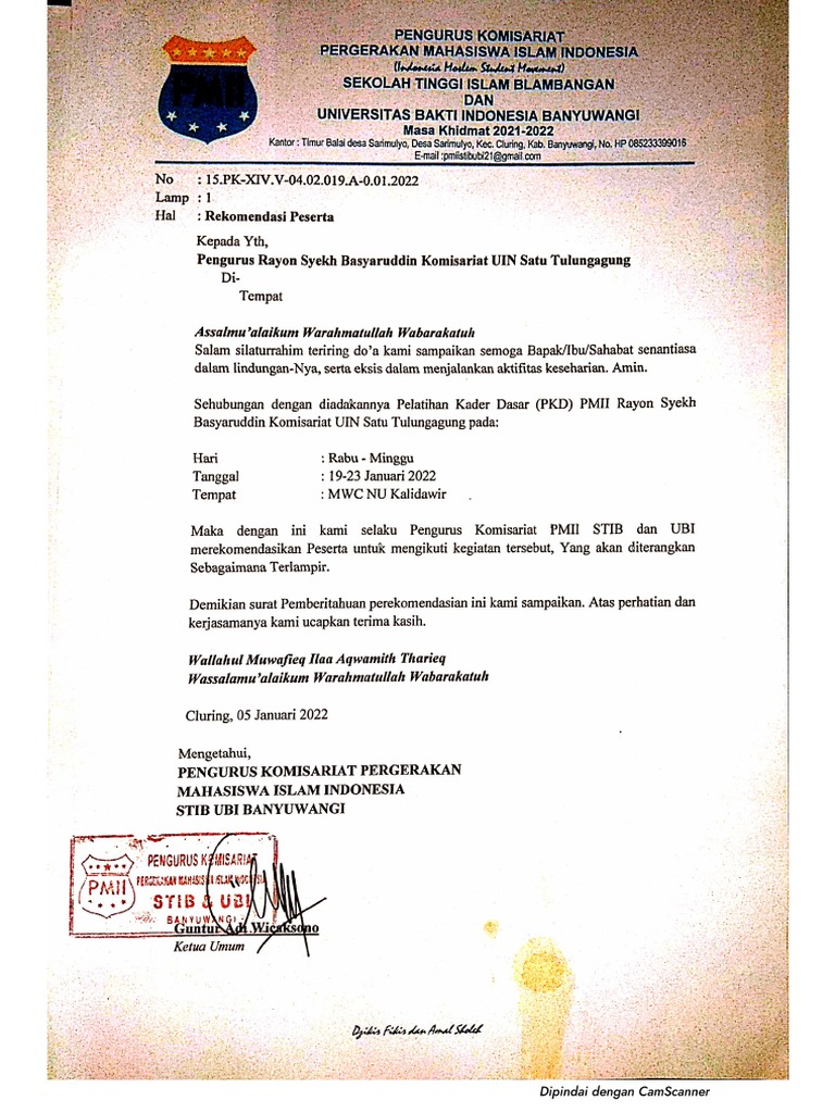 Surat Rekom PDF | PDF