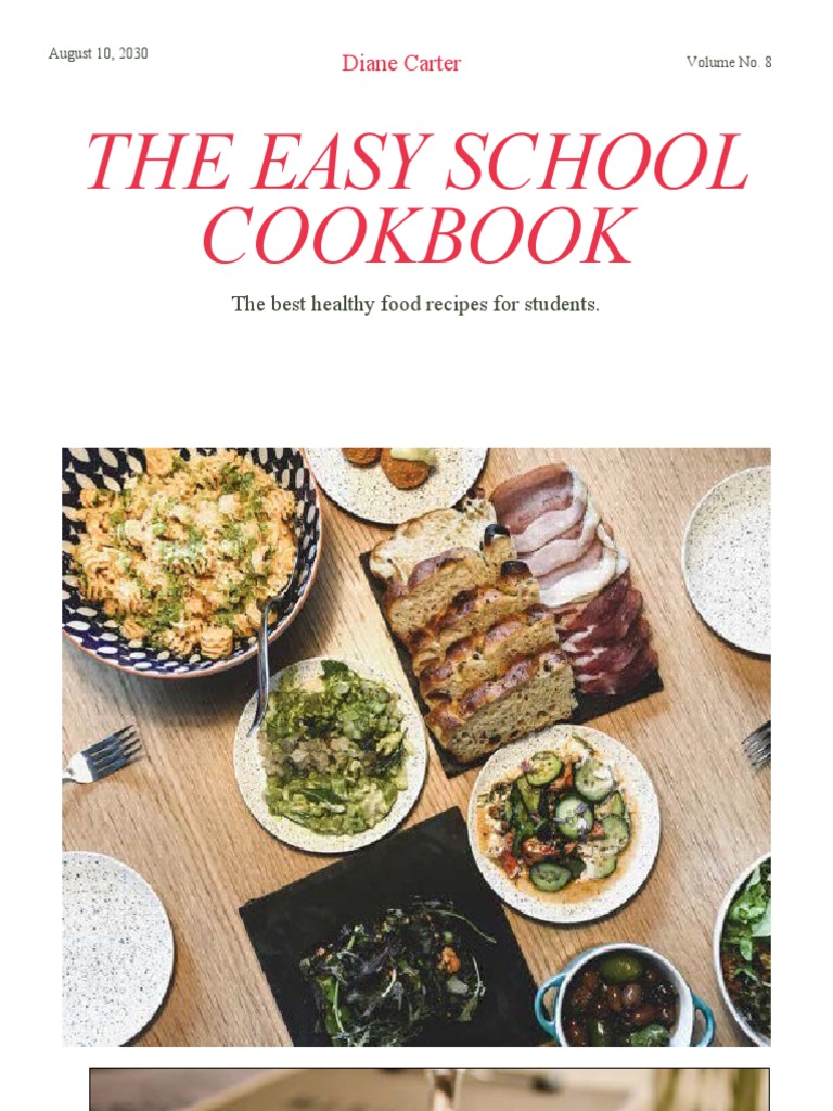 Sample School Cookbook Template | PDF | Pizza | Cookbooks