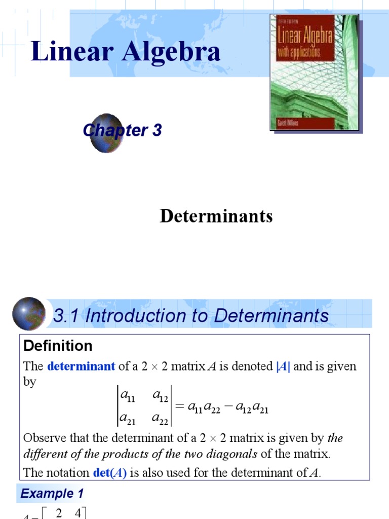 Mat 223_Ch3-Determinants.ppt | PDF | Mathematical Physics | Functions And Mappings