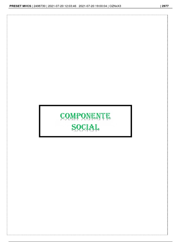 8.1 Componente Social PDF | PDF | Determinación del tamaño de la muestra | Intervalo de confianza