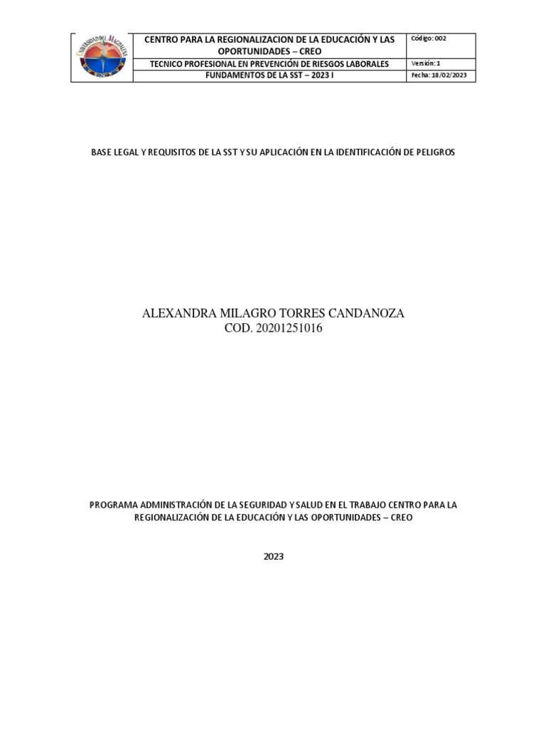 Guía Evaluativa II - Fundamentos SST | PDF | La seguridad Guía Evaluativa II - Fundamentos SST | PDF | La seguridad