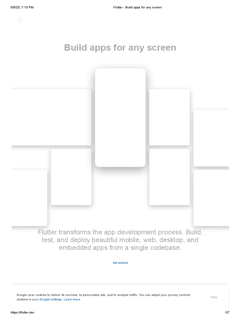 Flutter - Build Apps For Any Screen | PDF | Cross Platform Software | Application Software