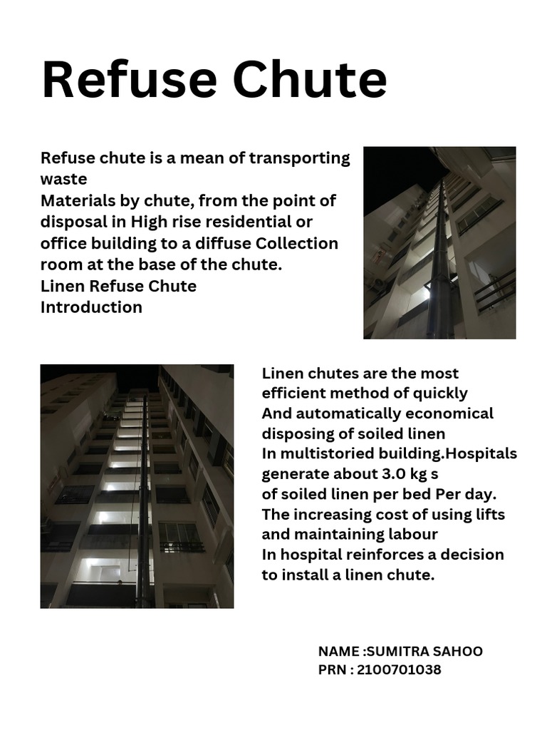 Refuse Chute: Name:Sumitra Sahoo PRN: 2100701038 | PDF | Door | Elevator