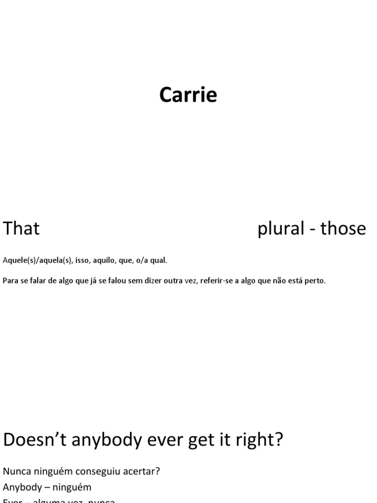 Carrie | PDF