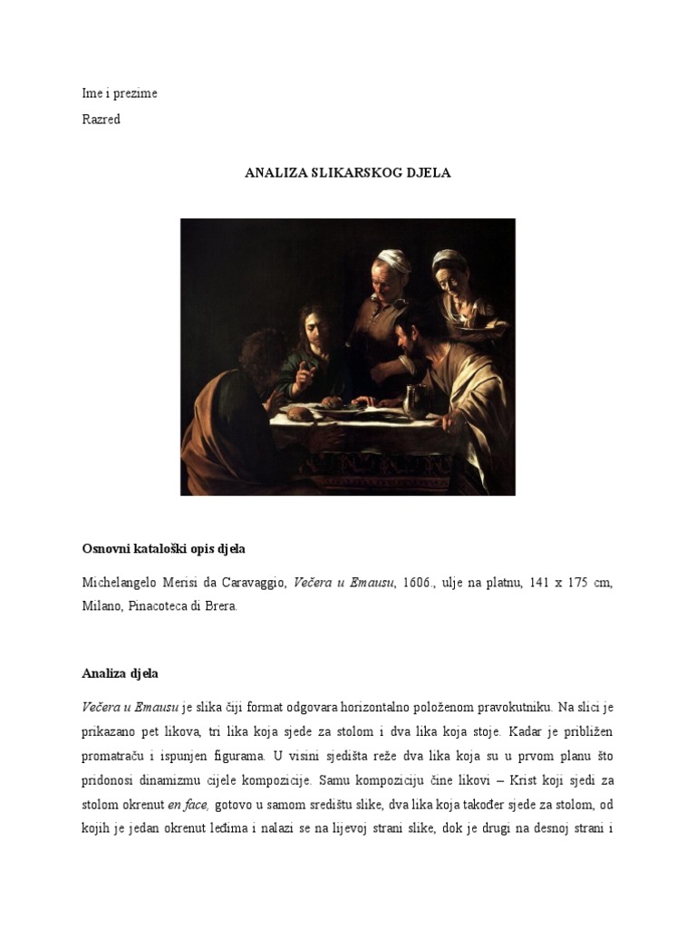 Analiza Slike Primjer | PDF