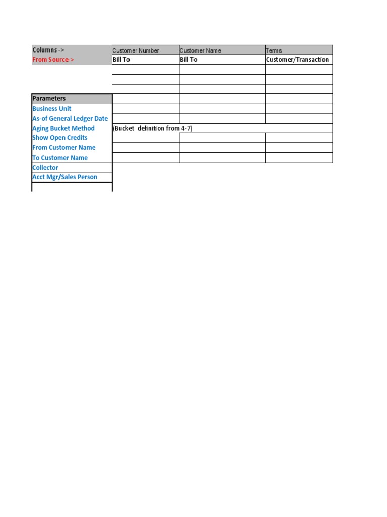Aging Report Format (Version 1) .XLSB | PDF | Invoice | Business