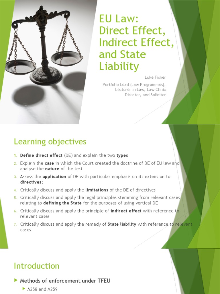 Understanding EU Direct Effect | PDF | European Union Law | Treaty