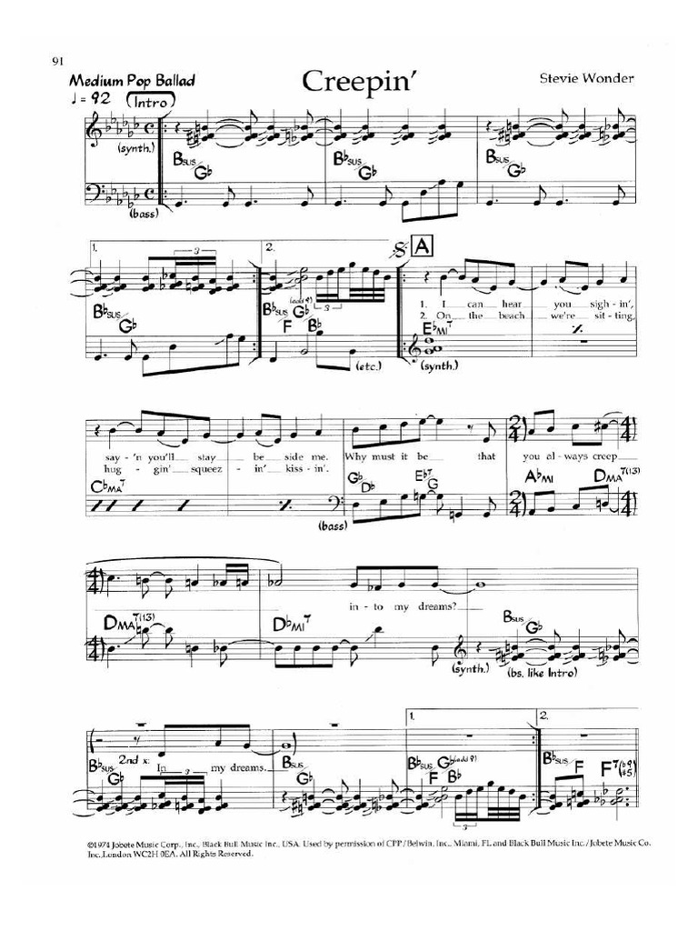 Creepin Stevie Wonder | PDF