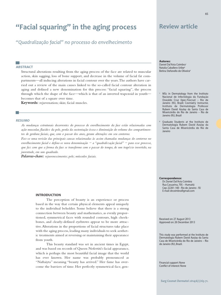 "Facial Squaring" in The Aging Process PDF | PDF | Gerontologia ...