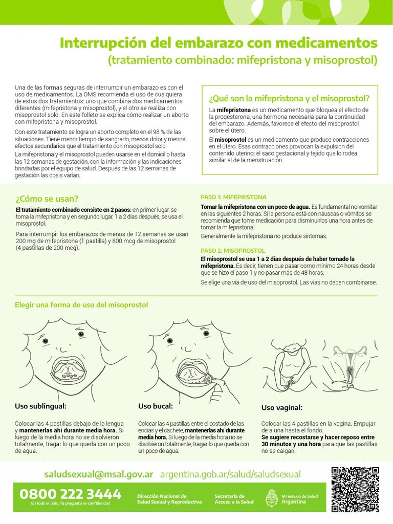 Folleto Interrupcion Con Mife y Miso-Accesible 19122022 PDF | PDF | Control de la natalidad | El ...
