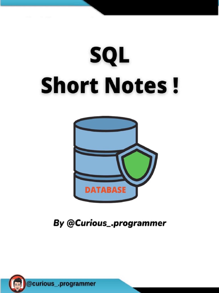 SQL Short Notes PDF | PDF