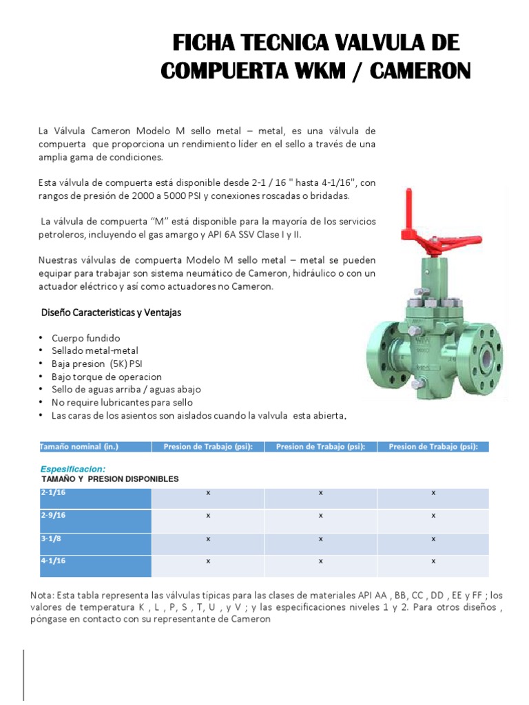 VALVULA WKM CAMERON.pdf | PDF