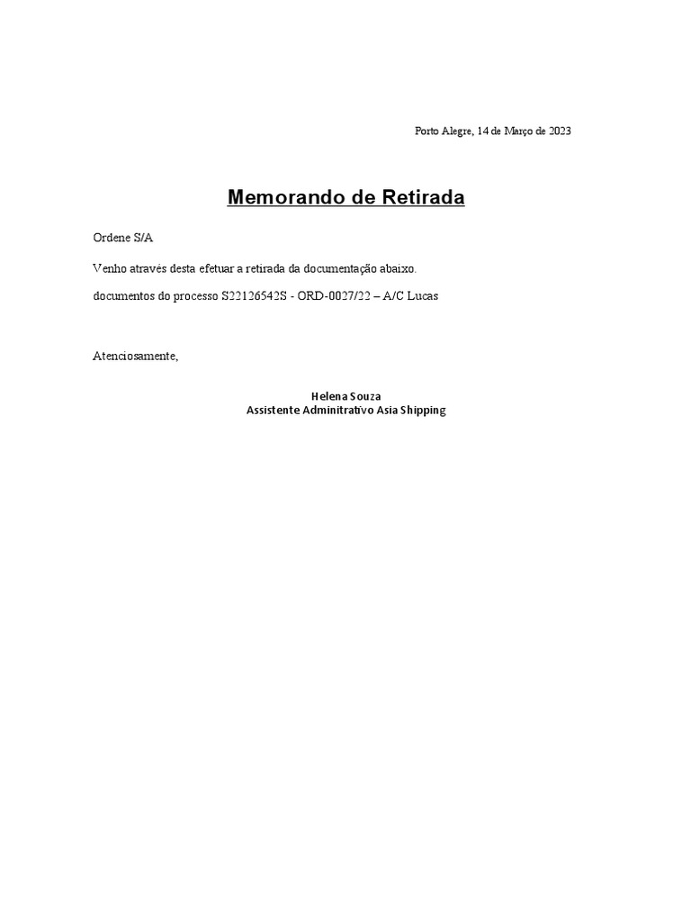 Modelo Memorando | PDF