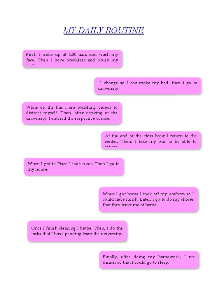 My Daily Routine | PDF