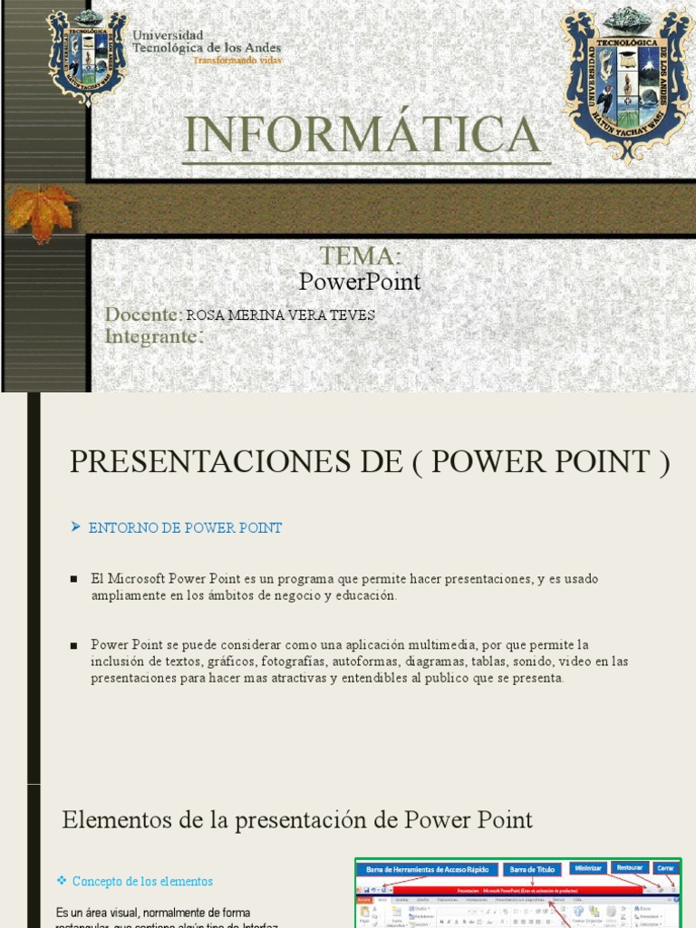 Trabajo de Pawer Point de Informatica | PDF