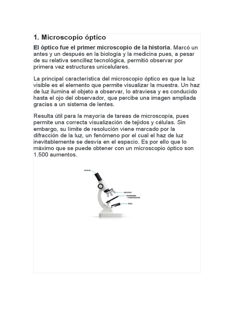 Guía Completa de Microscopios | PDF | Ciencia y matemáticas