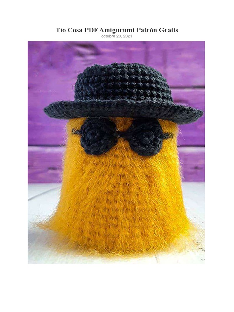 Tio Cosa PDF Amigurumi Patron Gratis PDF | PDF