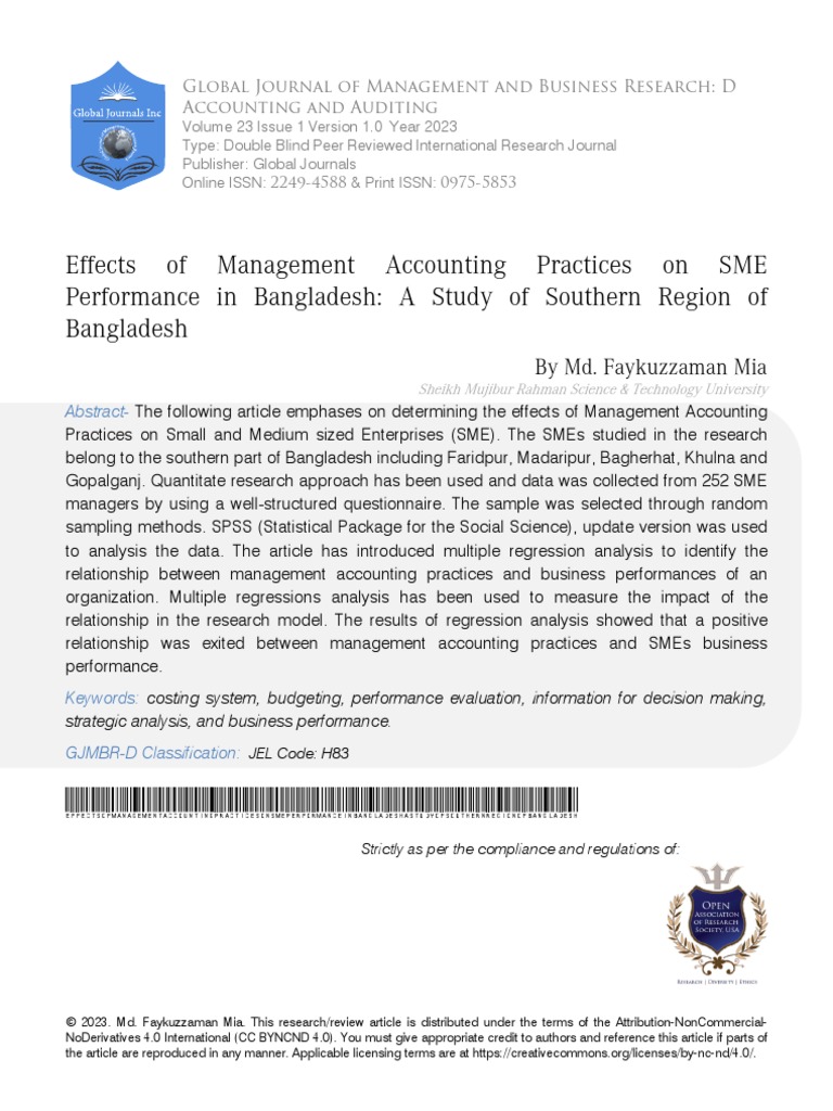 4 Effects of Management Accounting Practices | PDF