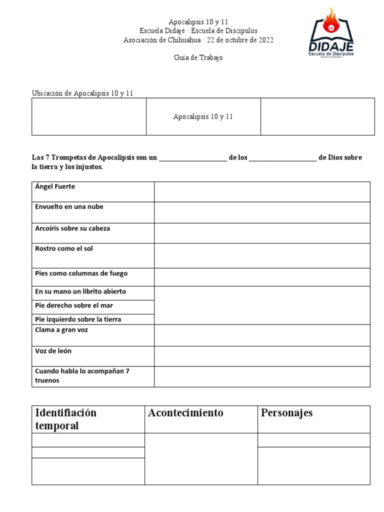 Apocalipsis 10 y 11 - Guía PDF | PDF